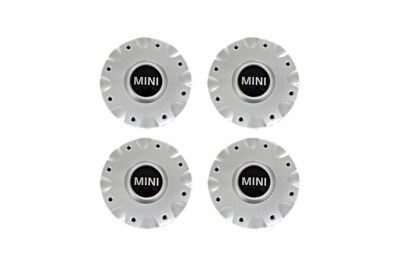 Genuine MINI R50 R52 01-08 Wheel Center Hub Caps 4x Silver 15" 8-Spoke ...