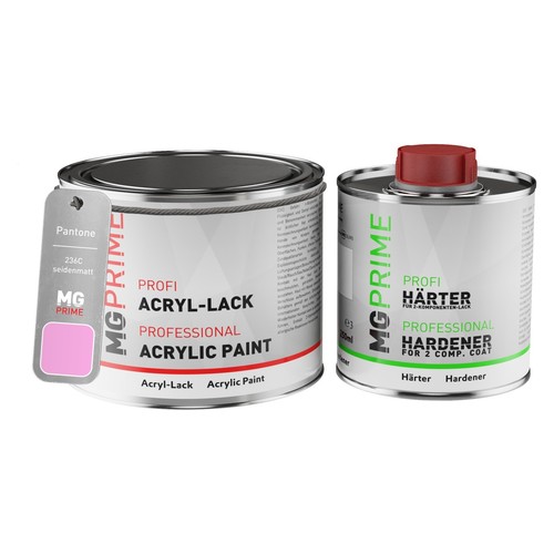 Pantone 236C Violet Rose Acryl Lack seidenmatt 0,75 Liter Dose inkl ...