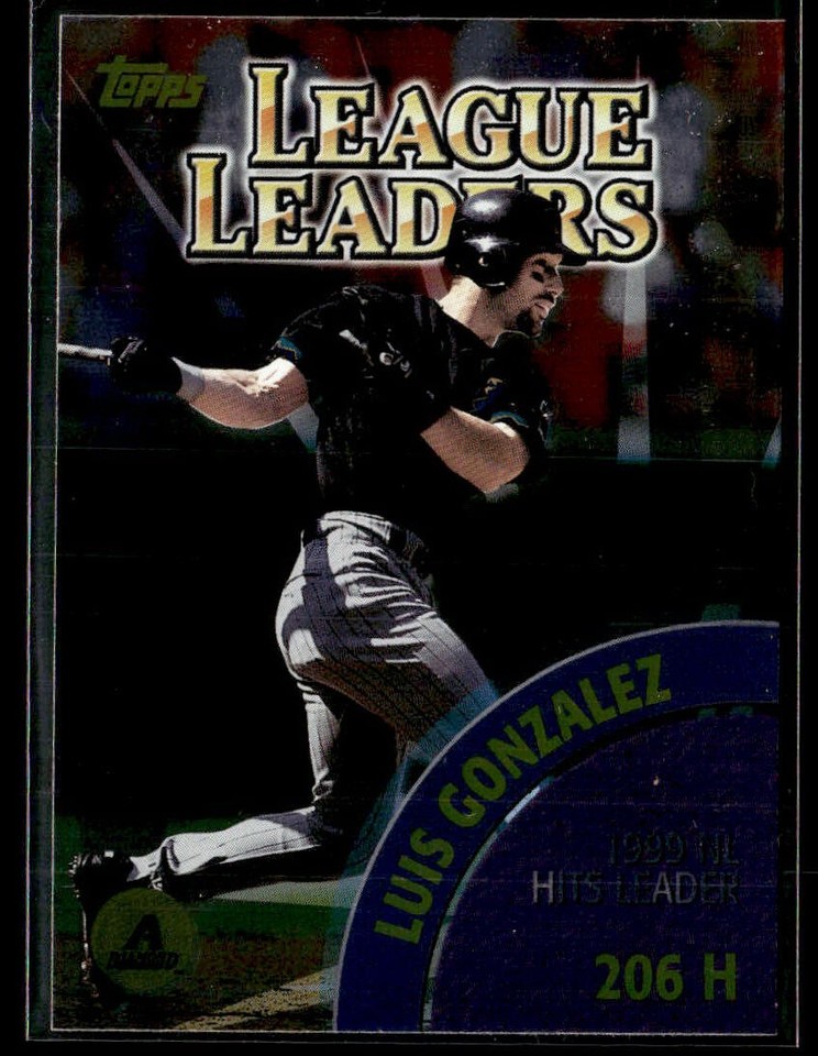 2000 Topps #466 Derek Jeter / Luis Gonzalez LL Yankees Baseball Card ...