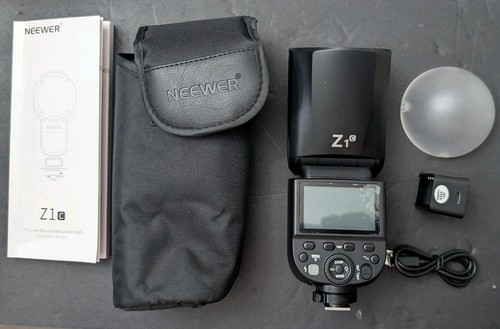 NEEWER Z1-C TTL Round Head Flash Speedlite for Canon with Magnetic Dome ...