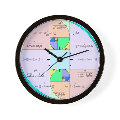 CafePress Golden Ratio Math Clock 10" Wall Clock (790584763) | eBay