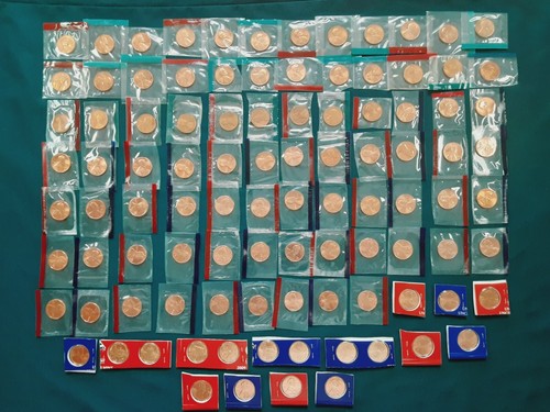 1968-2012 PDS Lincoln Memorial One Cent US Penny Set Lot Run! 99 Coins ...