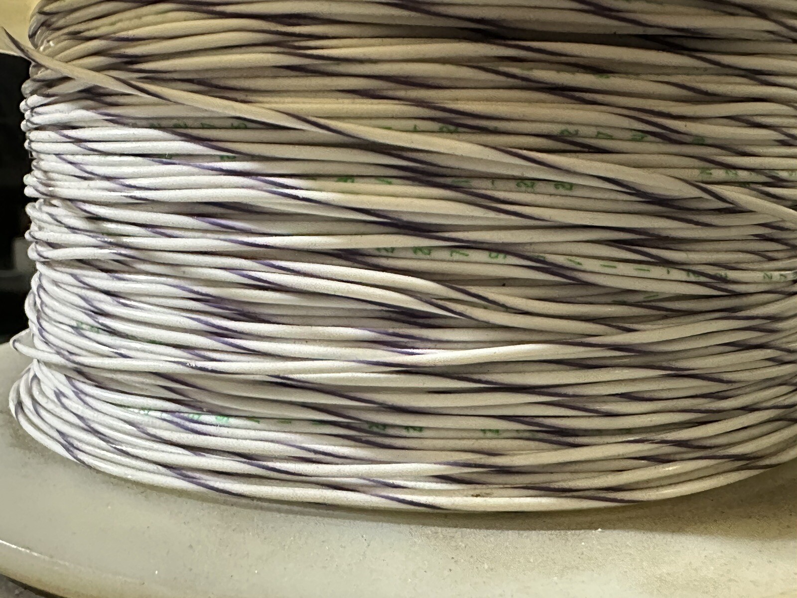 22 Gauge Teflon Wire Striped White W/ Purple Stripe Mil M227559-11/22 ...