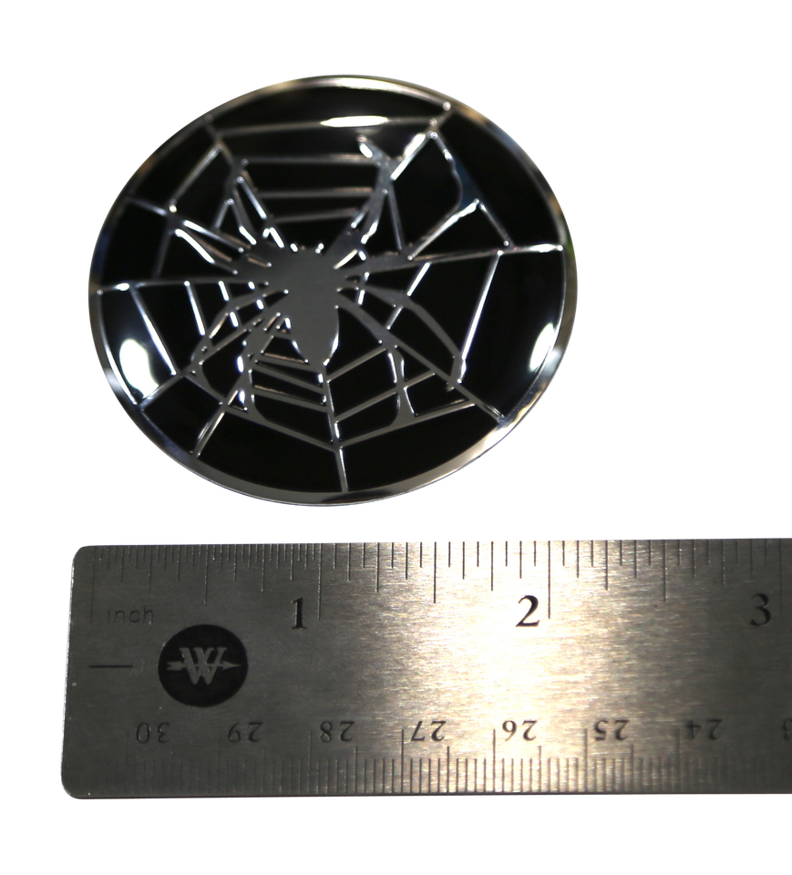 "2.20"" 56mm Silver Aluminum Spider Web Wheel Hub Center Cap Sticker ...