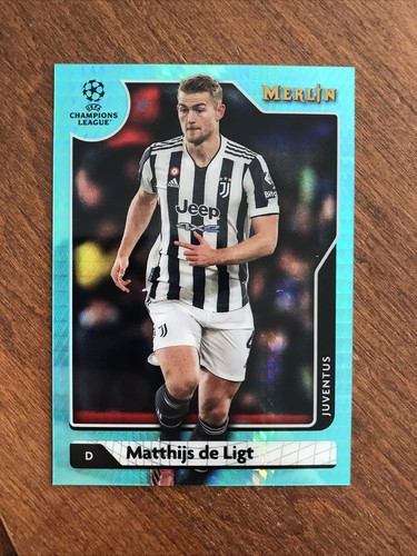 Matthijs de Ligt 2022 Topps Chrome Merlin Aqua Prism Refractor #28 Juventus | eBay