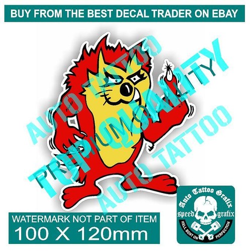 OLD SCHOOL TASMANIAN DEVIL Decal Sticker Vintage Petrol Australia Hot ...