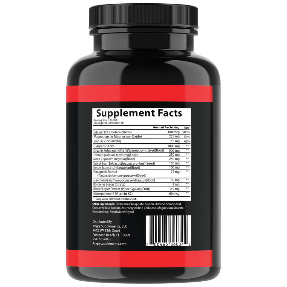 Angry Supplements Monster Test Red Label Mens Test Booster Male ...