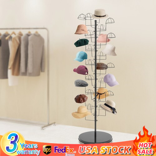 Freestanding Hat Rack Stand Rolling Hats Display Rack, Hat Display ...
