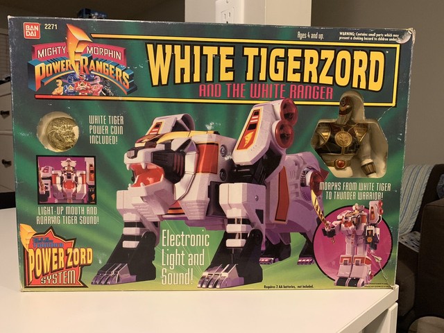 Mighty Morphin Power Rangers White Tiger Zord complete with box 1994 ...