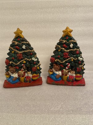 (2) Cast Iron Vintage Christmas Tree Door Stops. | eBay