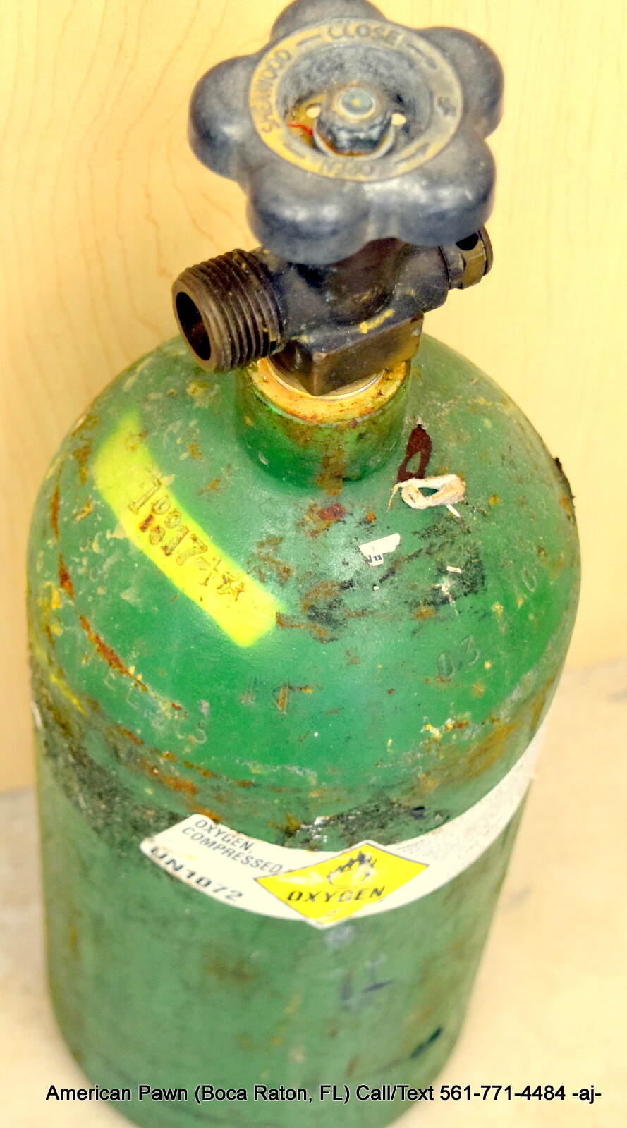 DOT 3AA-2015 TC 3AAM-154 2015psi 15.5"H 5.4"D UN1072 Oxygen Steel ...