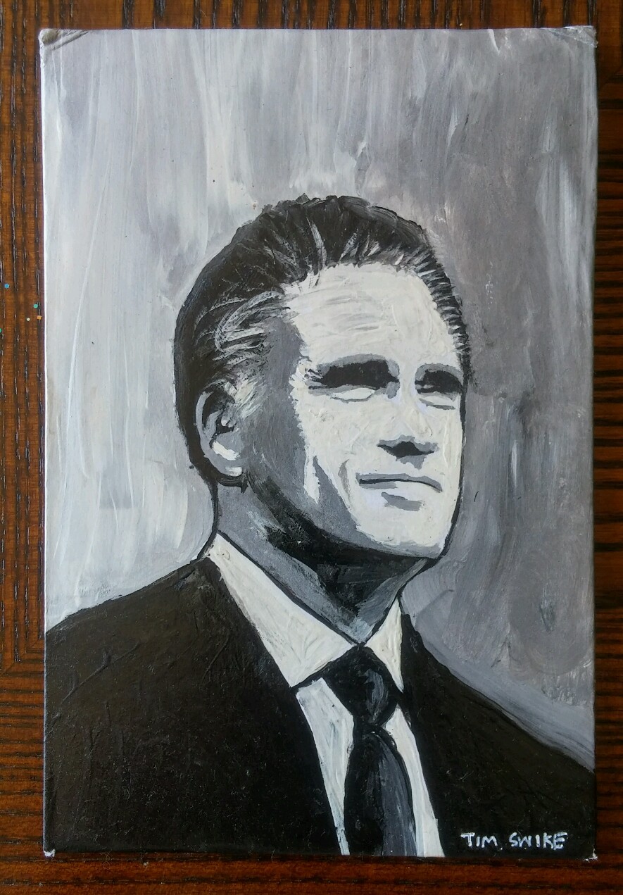Acrylic Painting of Mitt Romney Political Politics Portrait Modern Art ...