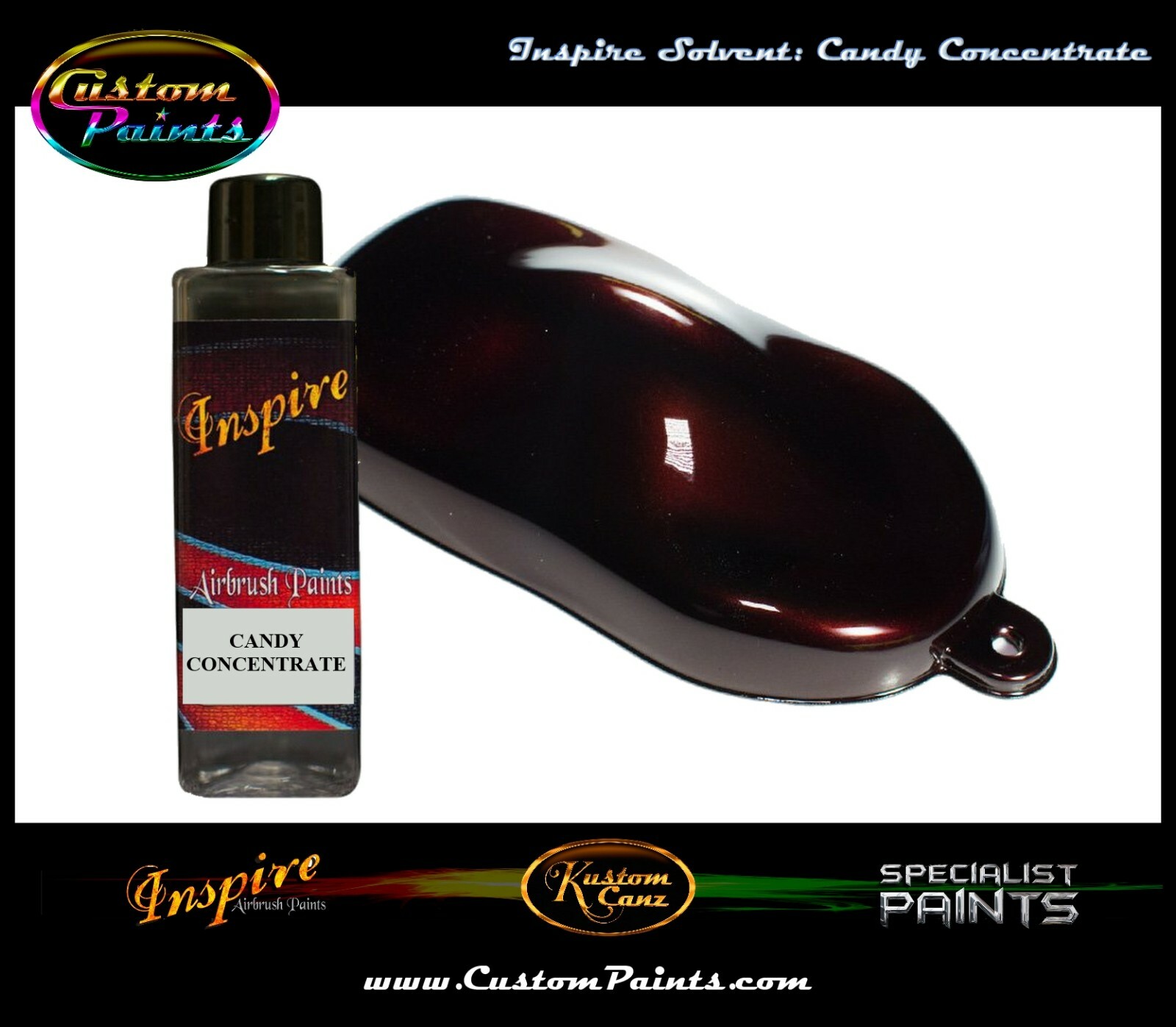 Inspire Candy CONCENTRATE Brown 4oz (SOLVENT), CUSTOM PAINT, ARTIST ...