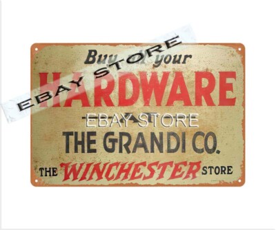 garage shop rustic hunting ammogun store hardware tin sign plaque | eBay