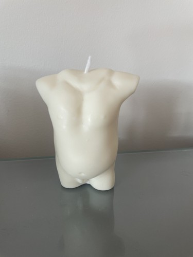 The dad bod chunky chubby fat man male body torso candle / fragranced ...