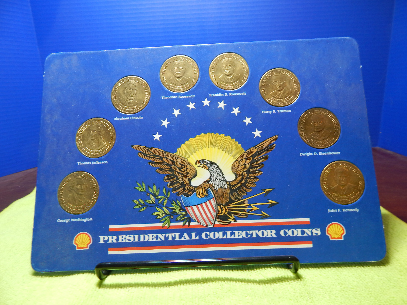 USA Set Of 8 Bronze Shell Oil Presidential Collector Coins | eBay
