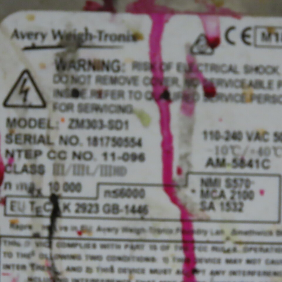 Avery Weigh-tronix Zm303 Multi-function Weight Indicator Zm303-sd1 for ...