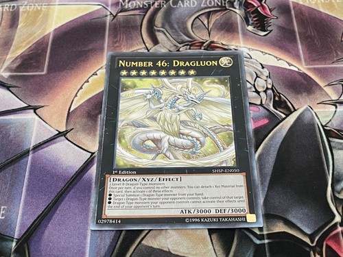 YuGiOh Number 46: Dragluon 1st Edition Ultimate Rare SHSP-EN050 Near ...