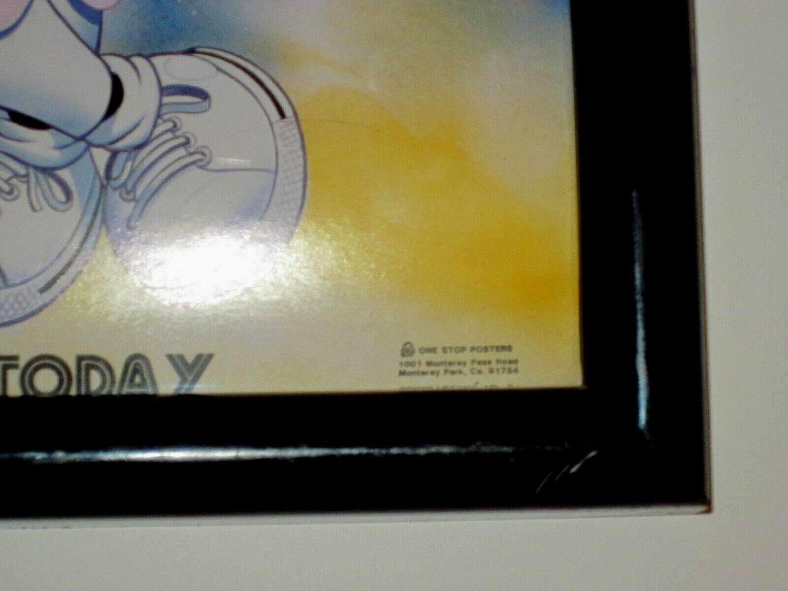 Vintage Framed 1986 Walt Disney Evolution Of Mickey Mouse "Then And Now ...