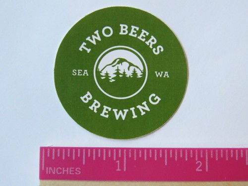 1.75" Collectible Beer Sticker ~ TWO BEERS Brewing Co ~ Seattle ...