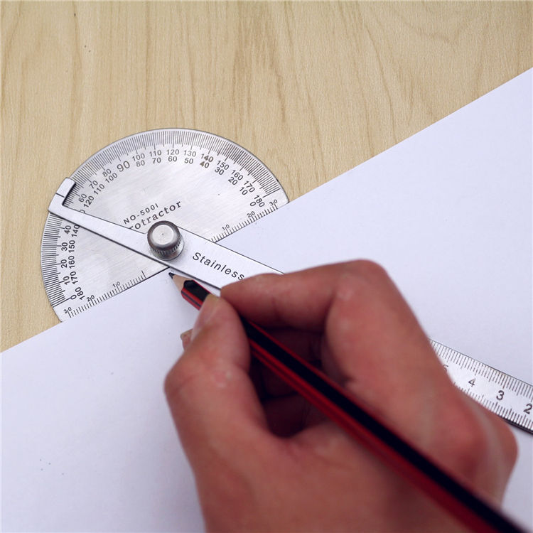 SAE Protractor 0-180° Rotary Angle Finder Stainless Steel Machinist ...