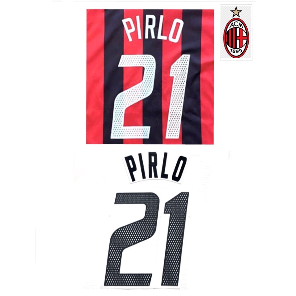 AC MILAN PIRLO #21 Football Home or Away Name number 2002/04 Choose One ...