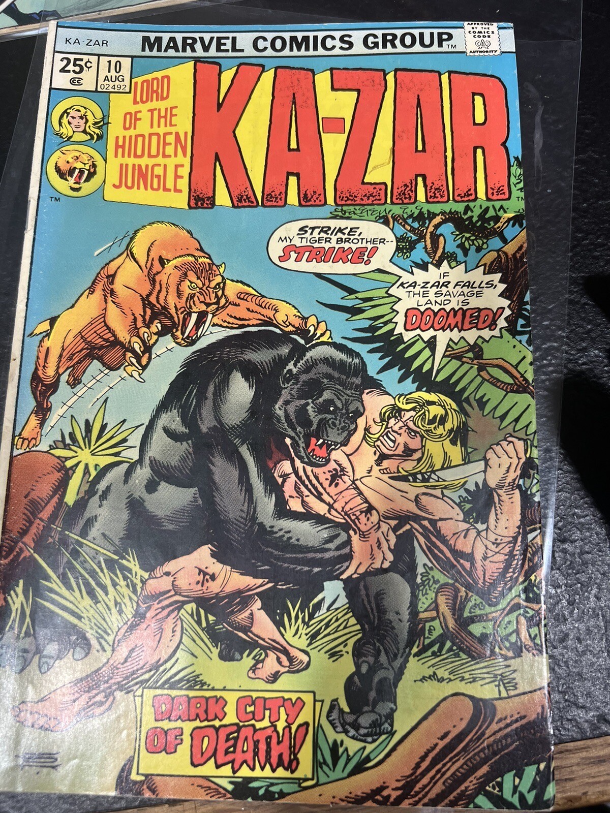 August 1975 Marvel Comics Ka-Zar: Lord of the Hidden Jungle #10 in VF ...