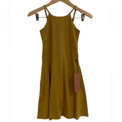 Girlfriend Collective Saturn Naomi Workout Dress Size Small Mustard ...