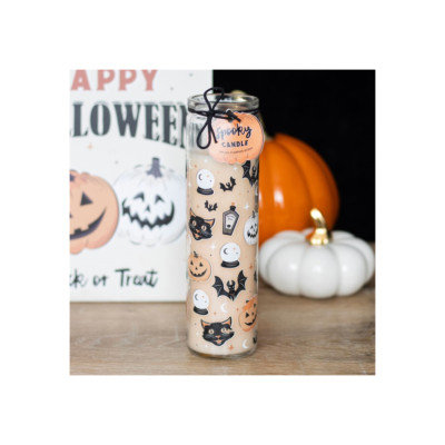 Spooky Spiced Pumpkin Scent Tube Candle Seasonal Halloween Home ...