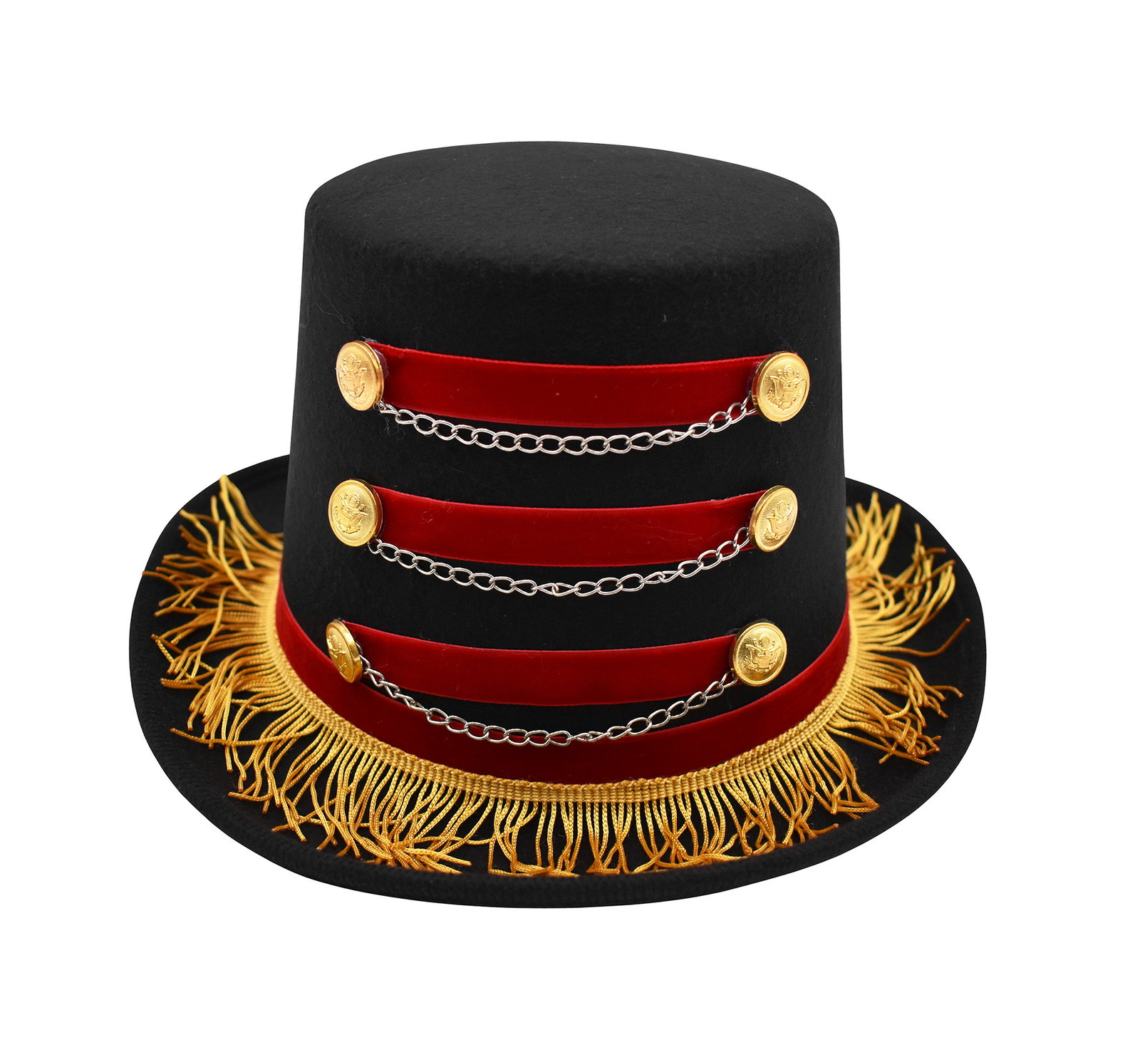 Adult Deluxe Circus Ringmaster Ring Leader Top Hat Halloween Costume ...