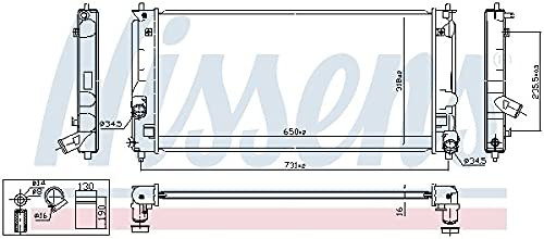Nissens 64822 Car Radiator, engine cooling, Aluminium, Engine Cooler ...