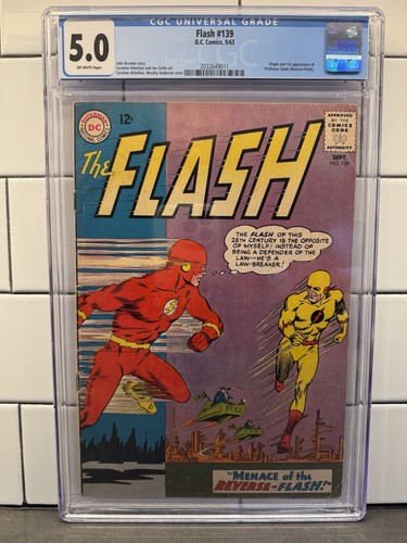 Flash #139 - D.C. Comics 1963 CGC **NICE 5.0!!** Origin + 1st app ...