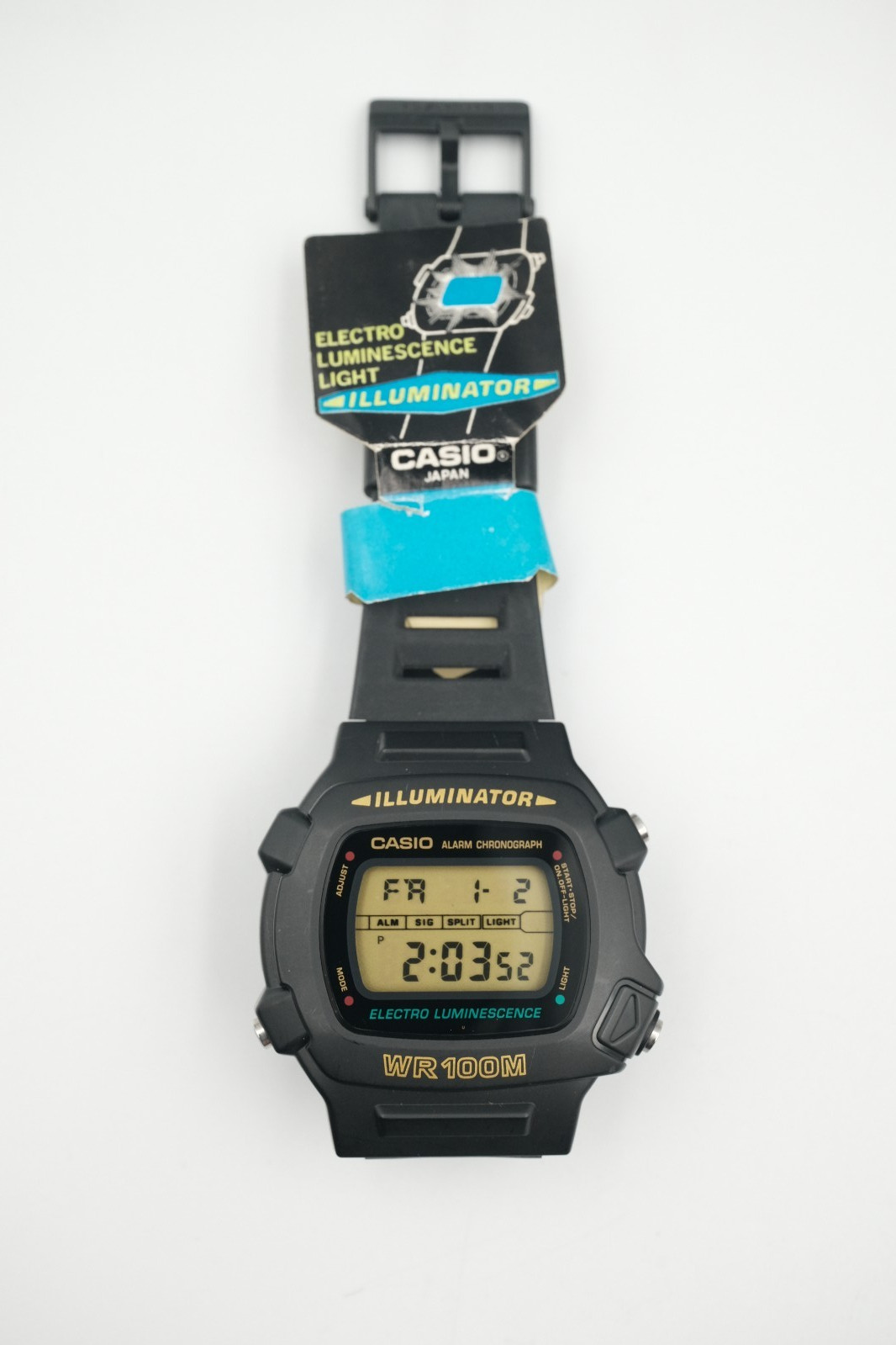 Rare Vintage Casio W-740 1189 Digital Watch Gold Lett… - Gem