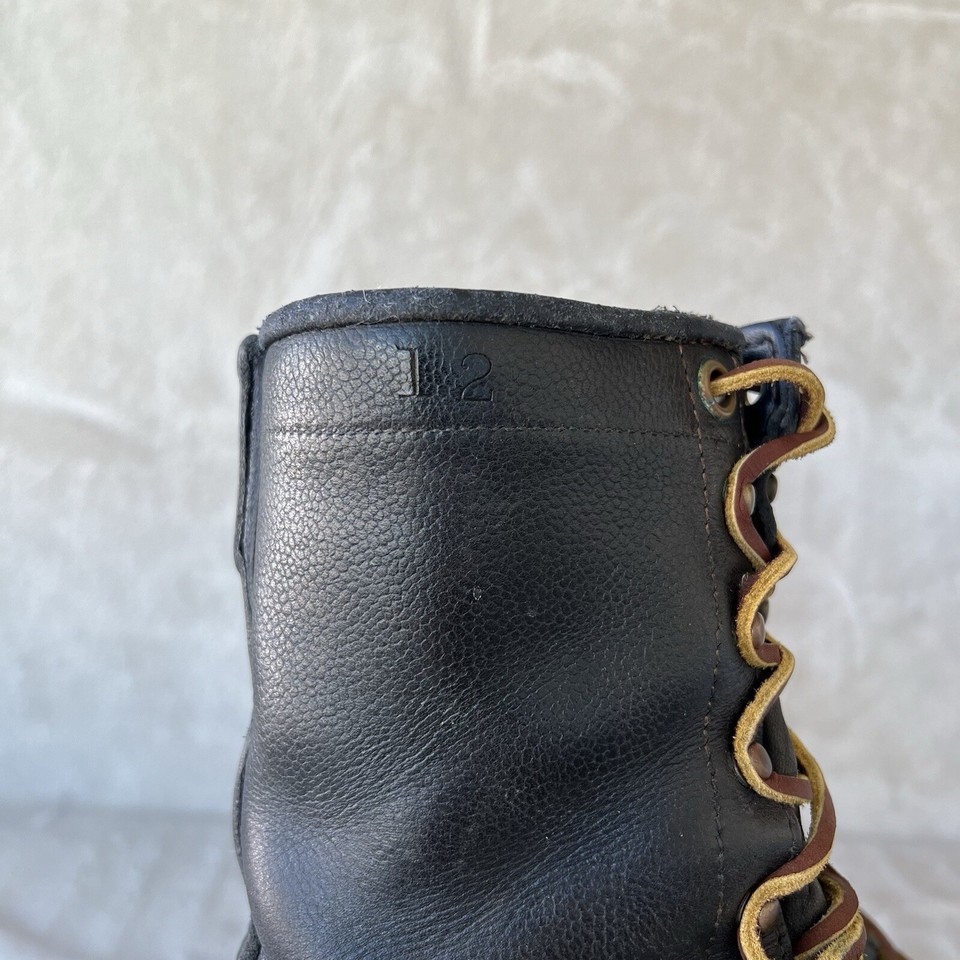 VIBERG 10" Utility Boots Mens 12 Black Leather Logging Firefighting ...