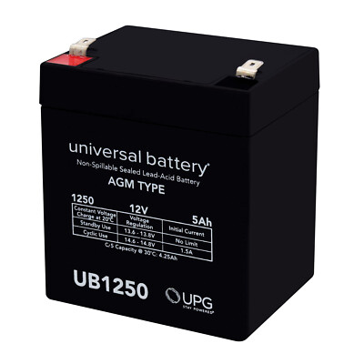 UB1250 Universal Sealed Lead Acid Battery, 12 Volts, 5 Ah | eBay