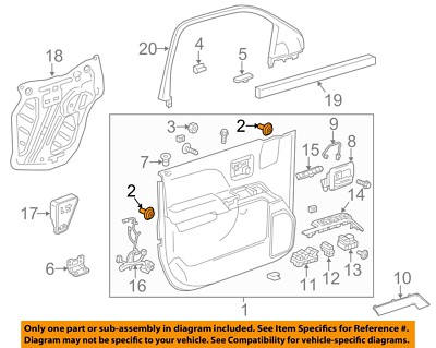 GM OEM 18-11 Corvette Rear Door Interior Trim-Door Trim Panel Clip ...