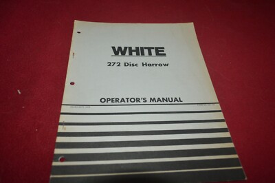 White Oliver Tractor 272 Disk Operator's Manual TBPA | eBay