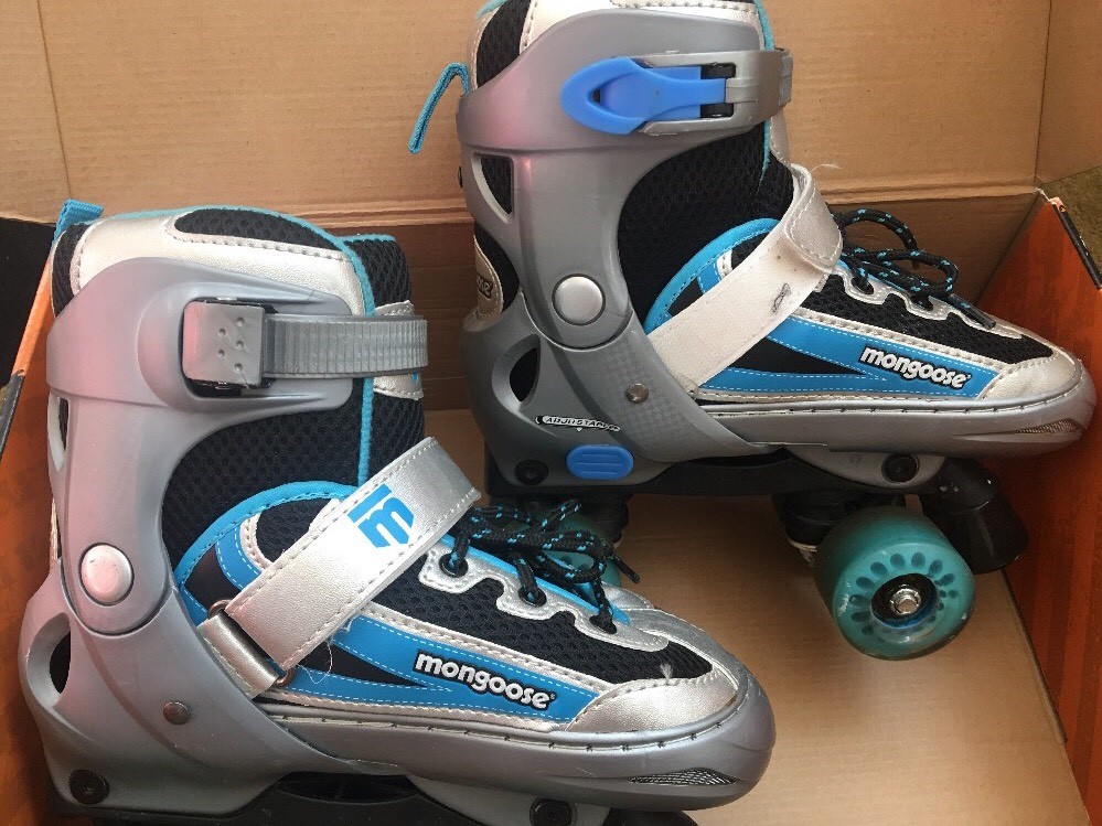 MONGOOSE BLUE SHOWTIME ROLLER SKATES ADJUSTABLE SIZE 1 - 4 | eBay
