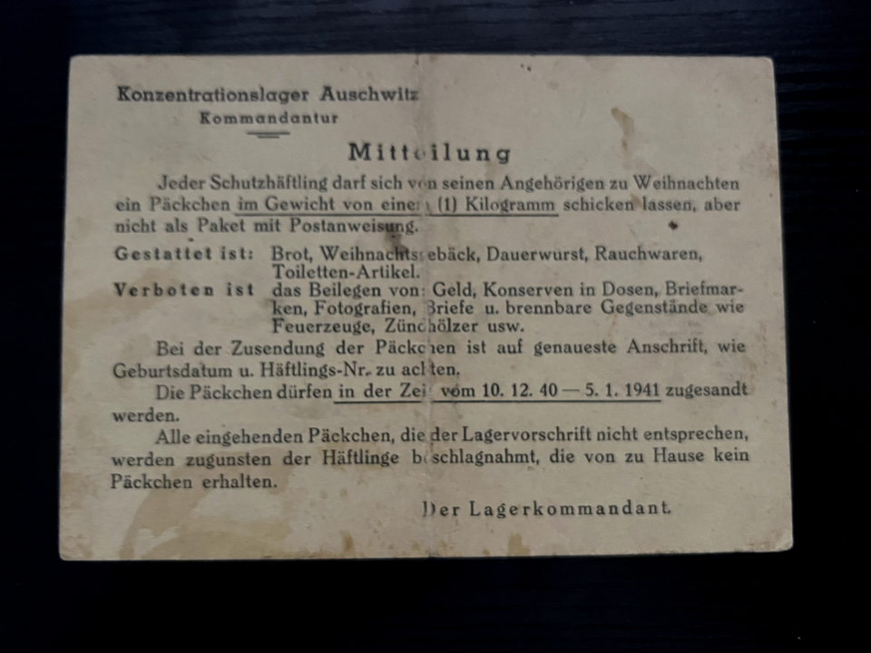 1941 Germany Auschwitz Concentration Camp Rare Rules Postcard Cover | eBay