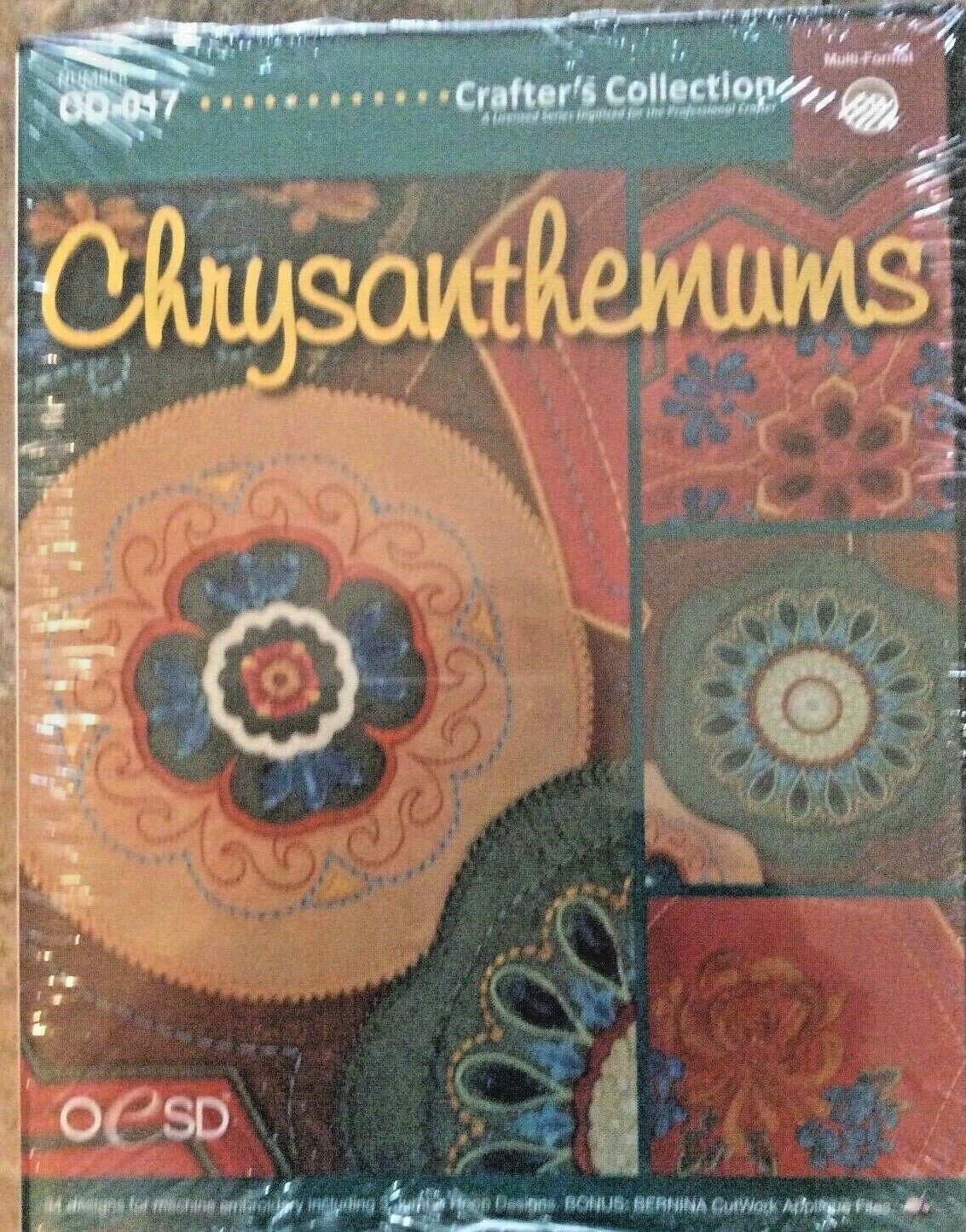 OESD MACHINE EMBROIDERY DESIGNS #CD-017 CHRYSANTHEMUMS | eBay