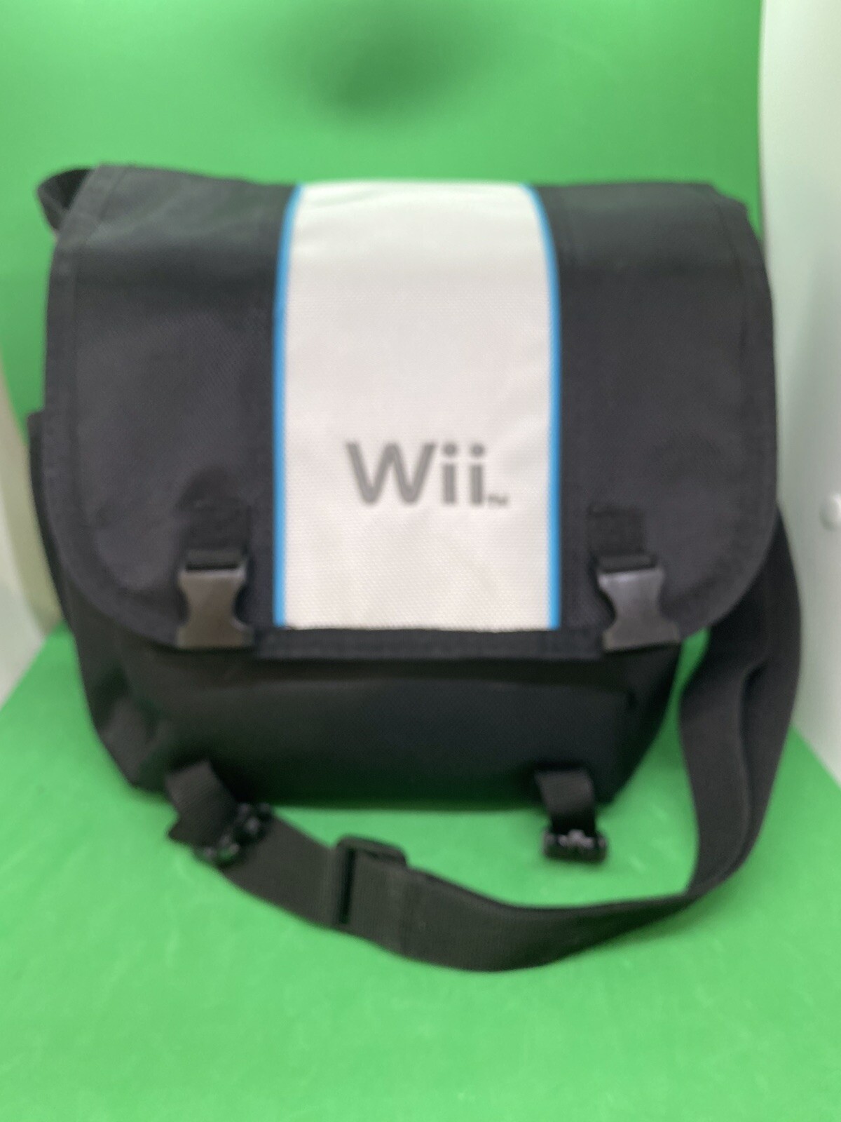 Nintendo Wii Console Travel Storage Carrying Case Messenger Bag Black ...