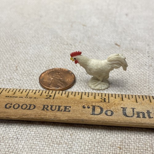 Vintage Miniature Plastic Rooster Chicken Bird Figurine China | eBay