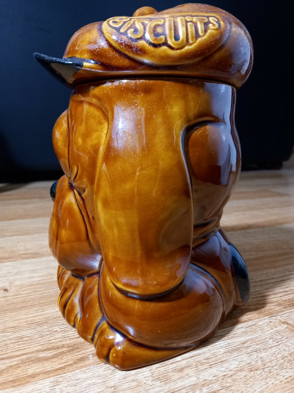 Vintage PEK Pottery 10 Inch Dog Biscuit Barrel | eBay UK