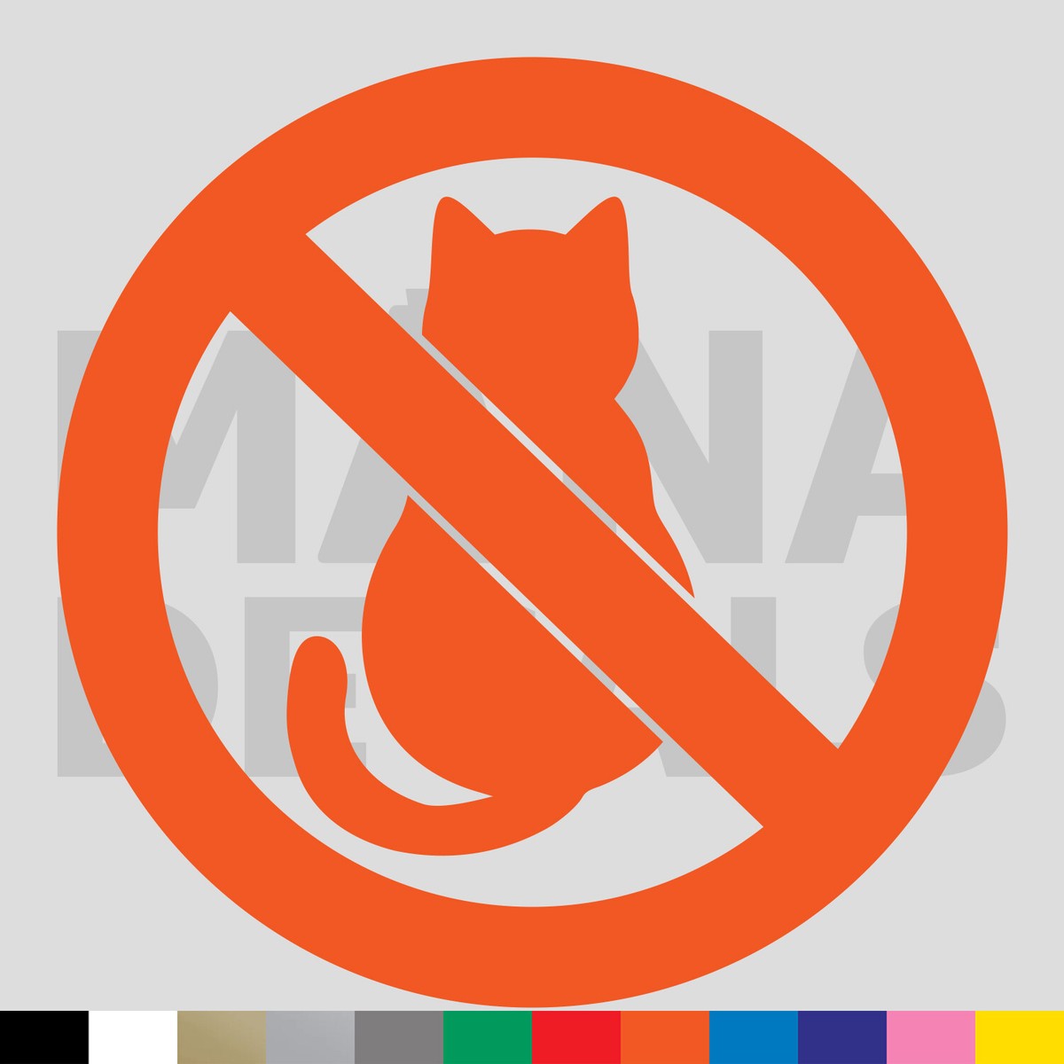 No Cats Eyes Sign