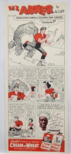 1941 Cream Of Wheat Lil Abner Cartoon Al Capp Original Print Ad Life ...