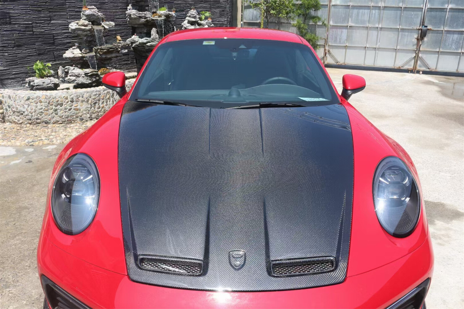 Carbon Fiber Bonnet GT3 Spoiler Side skirt Front lip Diffuser For ...