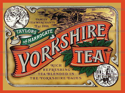Yorkshire Tea Cover Retro tin metal sign art decor gift home Pub | eBay UK
