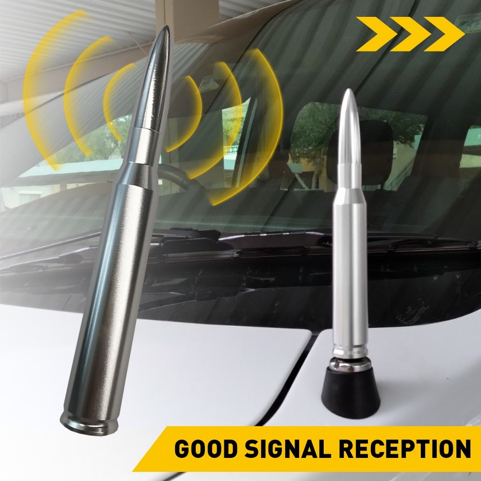 Bullet Antenna 50 Cal Caliber For Chevy GMC Truck SUV Silverado Sierra ...