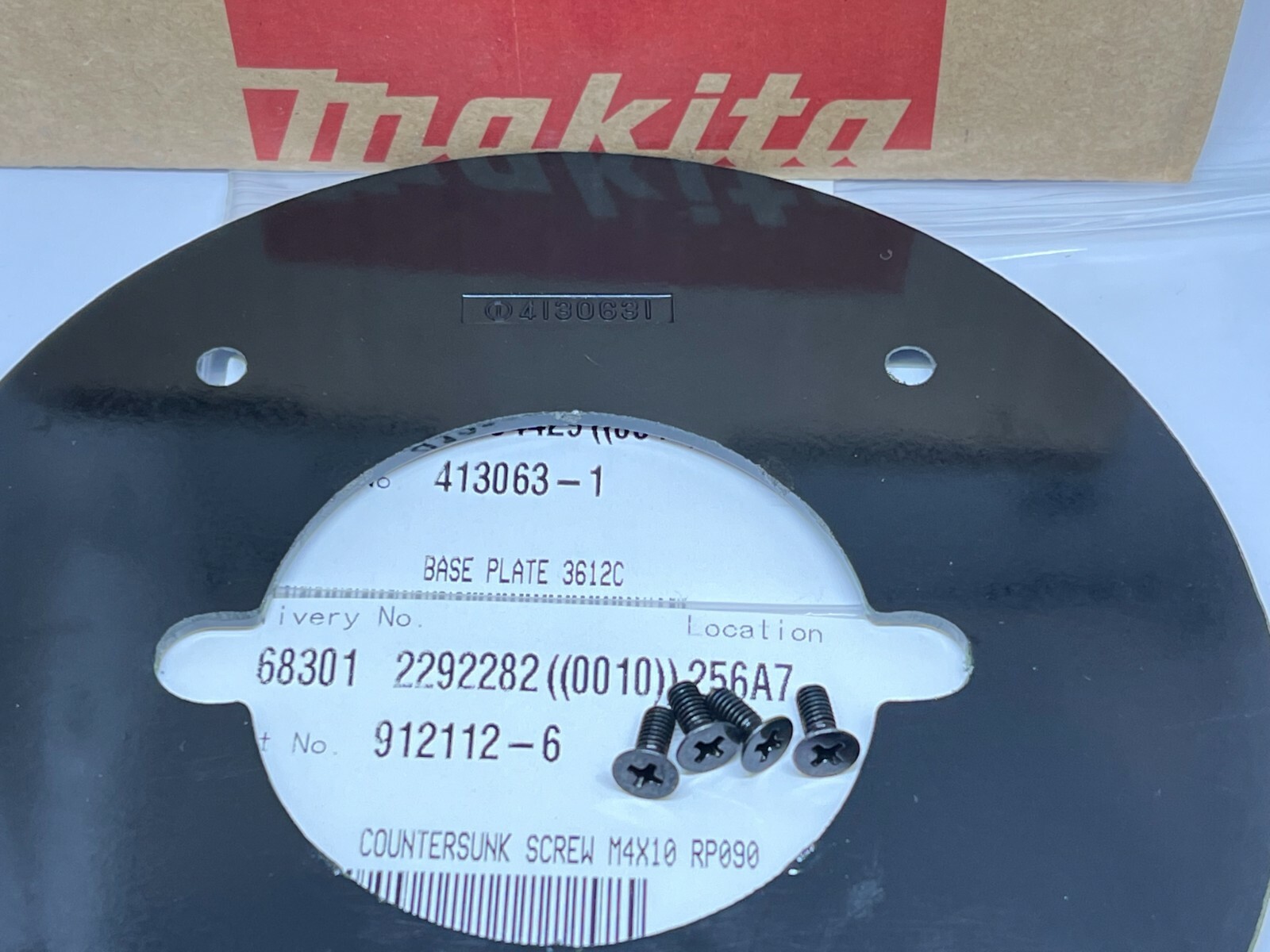 Genuine New Makita Router Base Plate + Screws 3612 3612C Baseplate ...