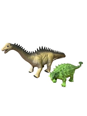 Lot Of 2 Dinosaur Figures Toy Diplodocus Euoplocephalus | eBay